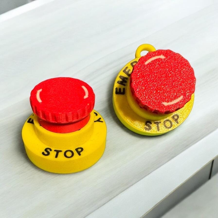 Emergency Stop Button Fidget Clicker – Weiss Workshop